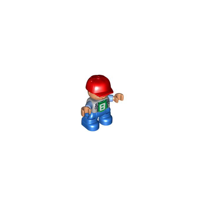 LEGO Boy with "8" Top and Blue Legs Duplo Figure | Brick Owl