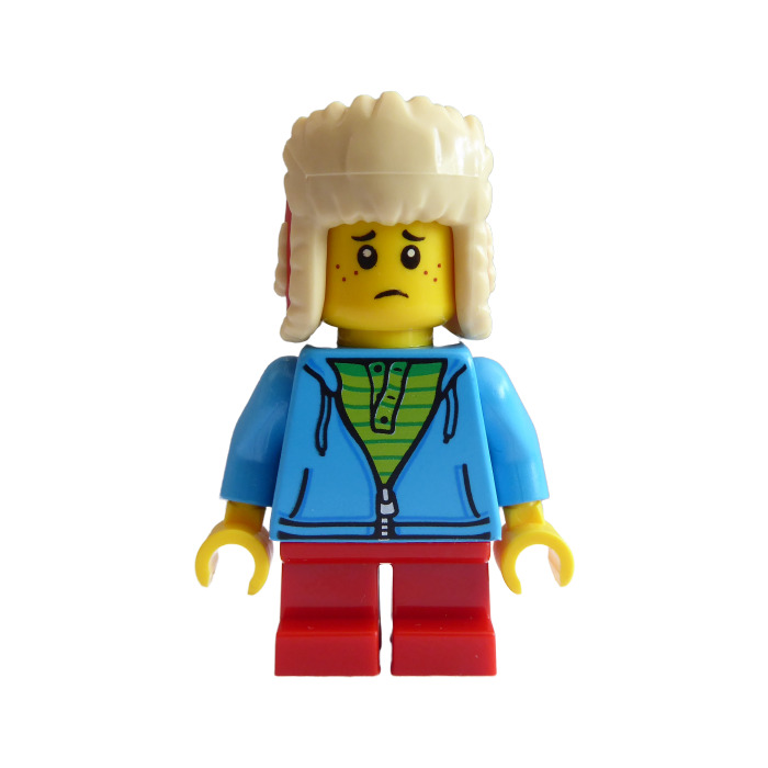 LEGO Boy with Azure Hoodie and Ushanka Hat Minifigure | Brick Owl ...