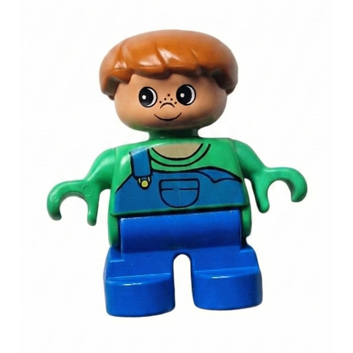 LEGO Boy with Blue Overalls and Green Top Duplo Figure | Brick Owl ...