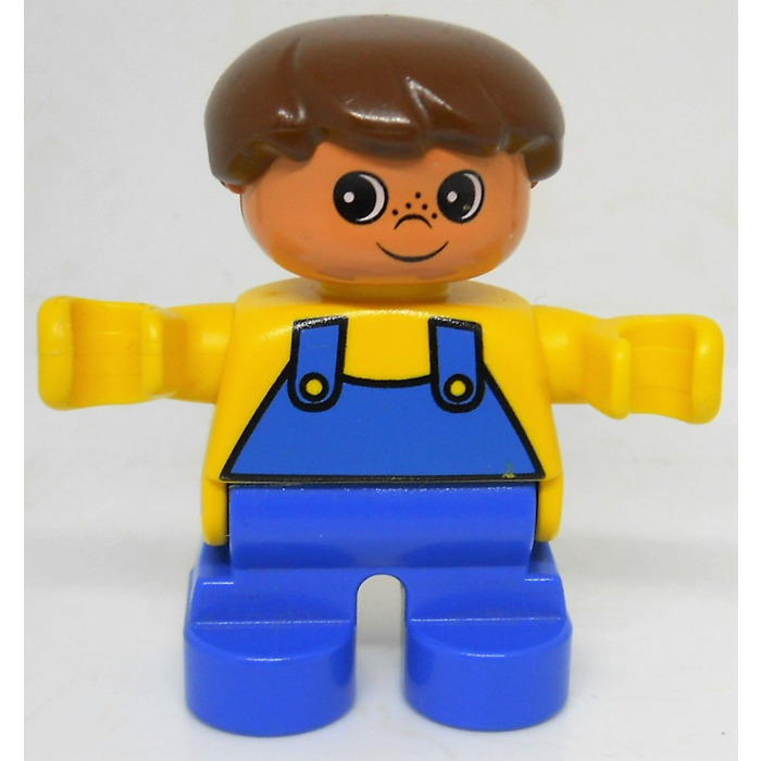 LEGO Boy with Blue Overalls and Yellow Top Duplo Figure | Brick Owl