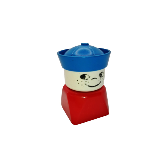 LEGO Boy with Blue Sailor Hat on Red Base Duplo Figure | Brick Owl