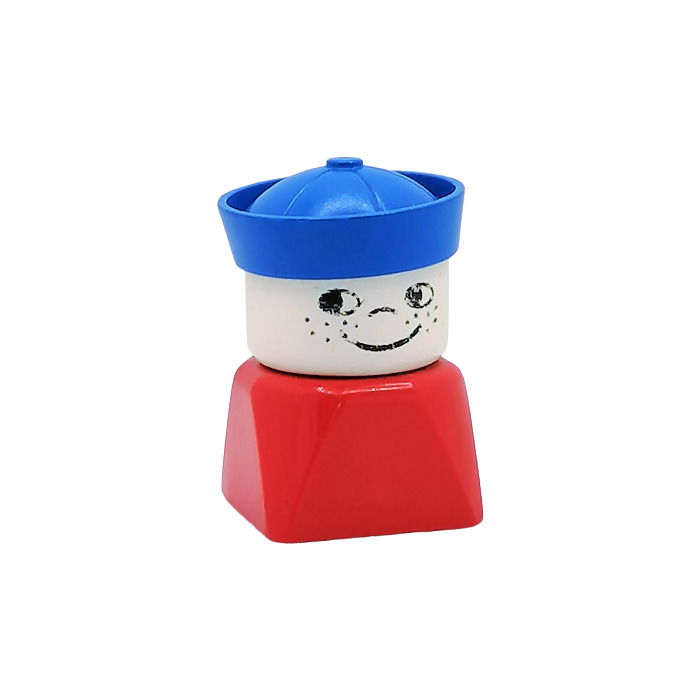 LEGO Boy with Blue Sailor Hat on Red Base Duplo Figure | Brick Owl