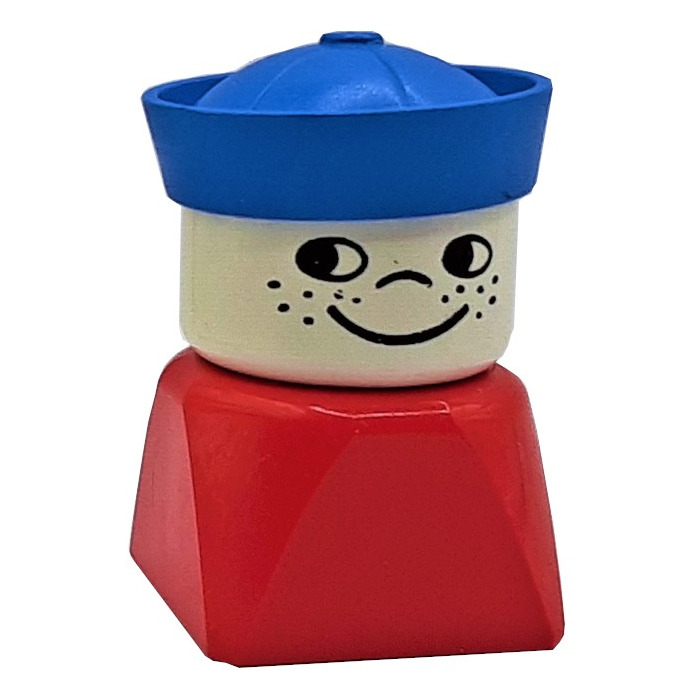 LEGO Boy with Blue Sailor Hat on Red Base Duplo Figure | Brick Owl