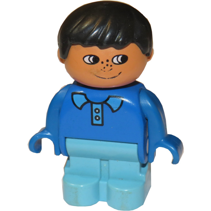 LEGO Boy with Blue Top with Collar Duplo Figure | Brick Owl - LEGO ...