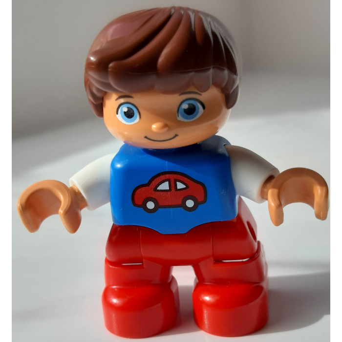 LEGO Boy with Blue Top with Red Car Duplo Figure | Brick Owl - LEGO ...