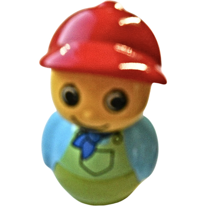 LEGO Boy with Lime Base, Light Blue Top, Lime Overalls Primo Figure ...