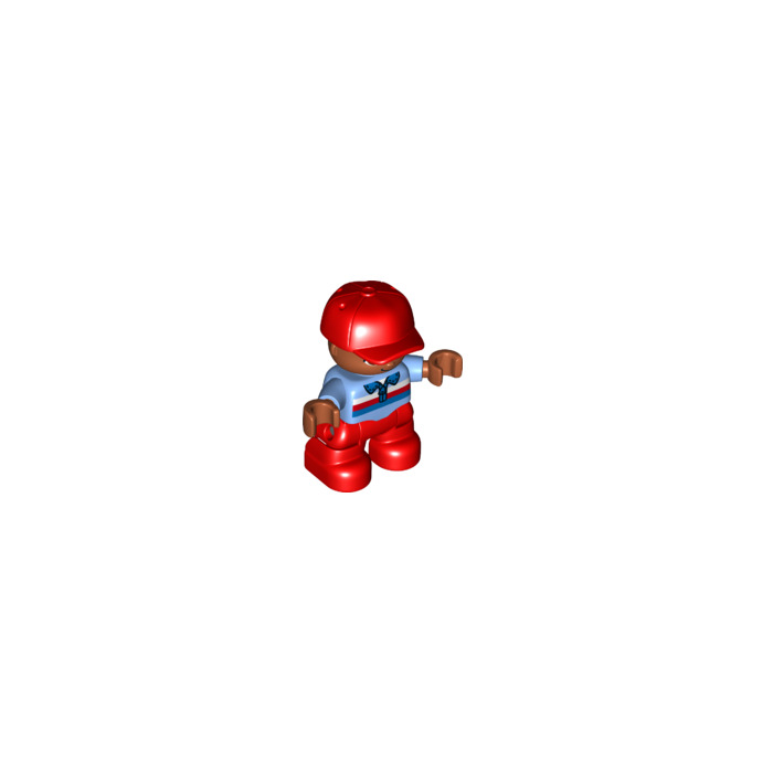 LEGO Boy with Medium Blue Top with Stripes Duplo Figure | Brick Owl ...