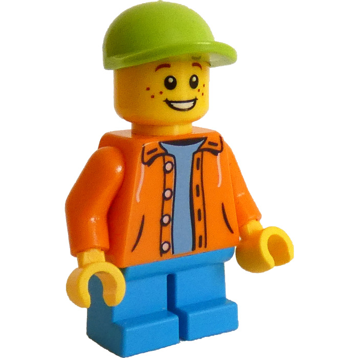 LEGO Boy with Orange Jacket Minifigure | Brick Owl - LEGO Marketplace