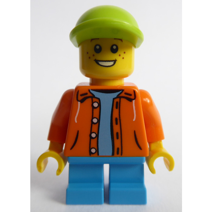 LEGO Boy with Orange Jacket Minifigure | Brick Owl - LEGO Marketplace