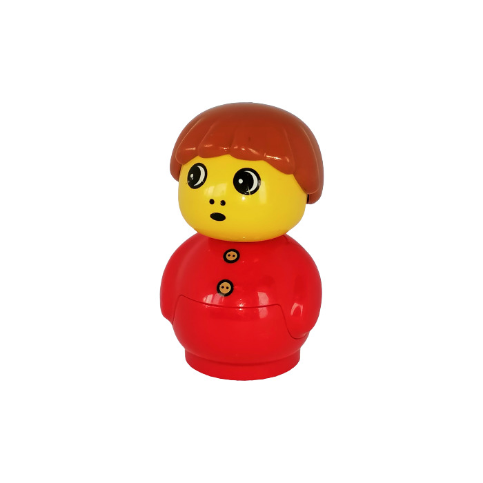 LEGO Boy con Rojo Base, Rojo Parte superior con Botones y Naranja ...