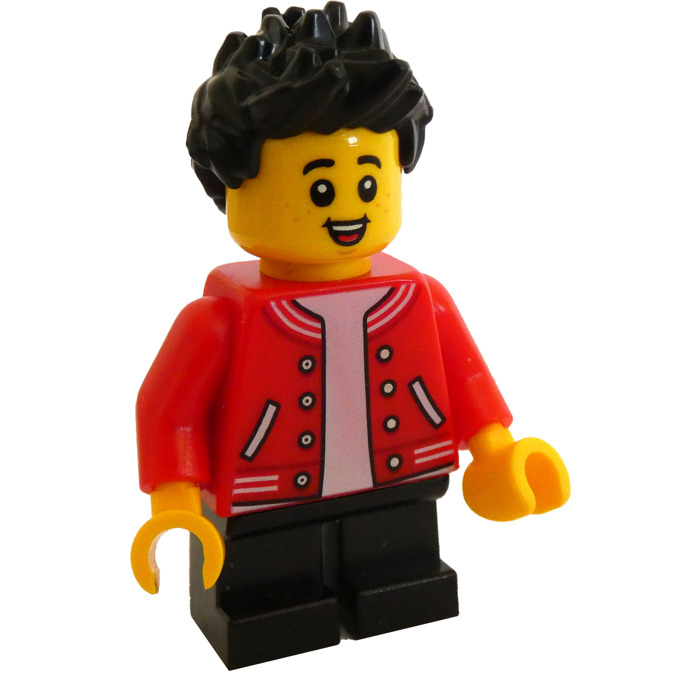 LEGO Boy with Red Baseball Jacket Minifigure | Brick Owl