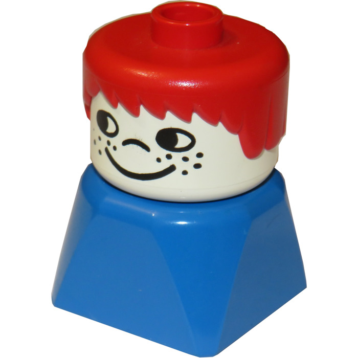 LEGO Boy with Red Hair and Freckles on Blue Base Duplo Figure | Brick ...