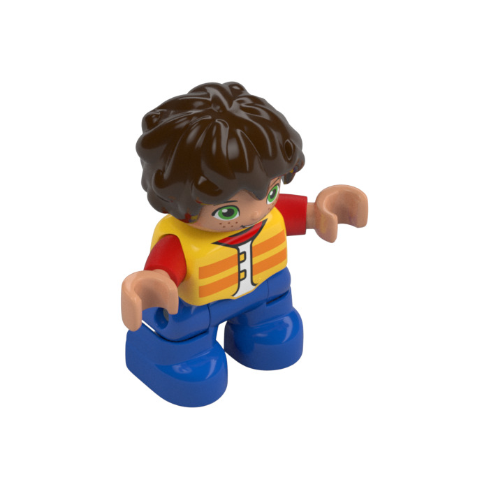 LEGO Boy with Yellow Life Vest Duplo Figure | Brick Owl - LEGO Marketplace