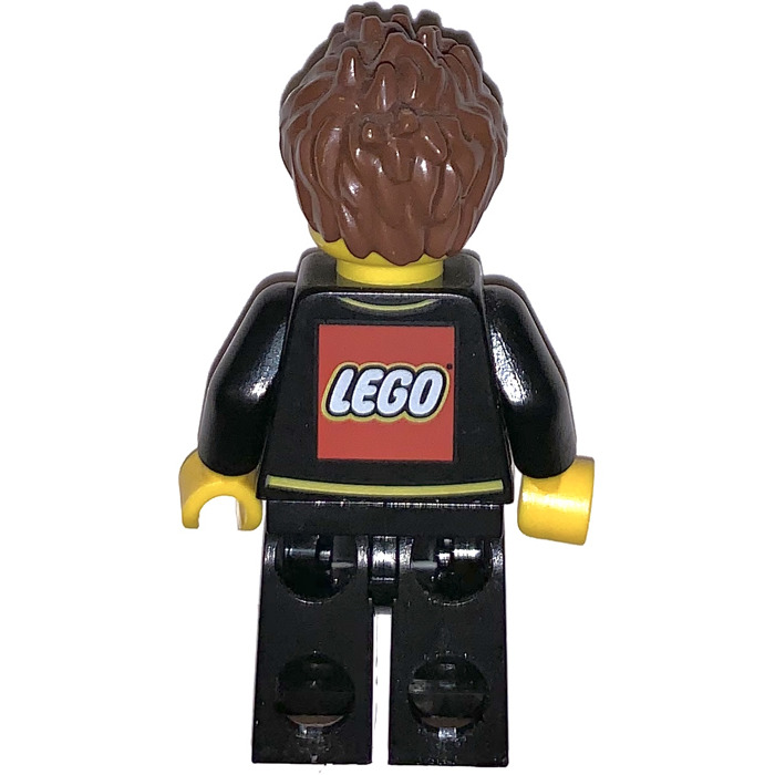 LEGO Brand Store Employee with LEGO Logo and Spiked Hair Minifigure ...