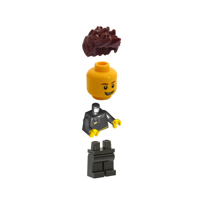 LEGO Brand Store Employee with LEGO Logo and Spiked Hair Minifigure ...