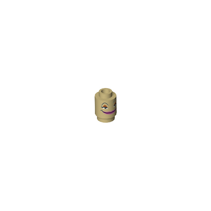 LEGO Brick 1 x 1 Round with Babette Face with Dark Pink Lips with Open ...