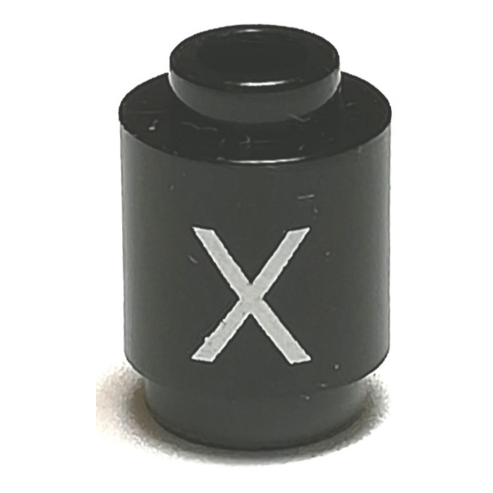 LEGO Brick 1 x 1 Round with Letter 'X' with Open Stud (3062) | Brick ...