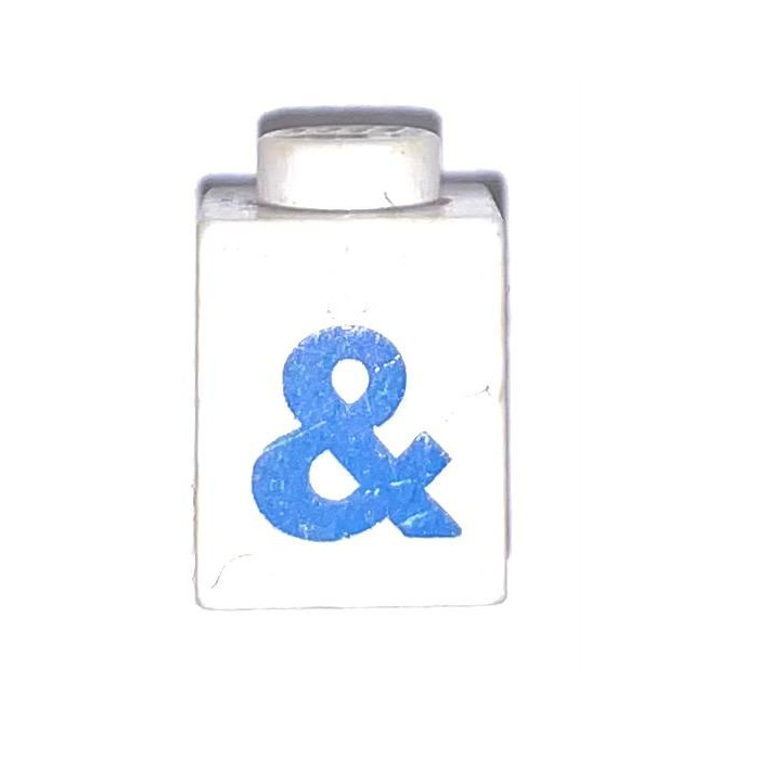 LEGO Brick 1 x 1 with Blue Bold '&' (3005) | Brick Owl - LEGO Marketplace