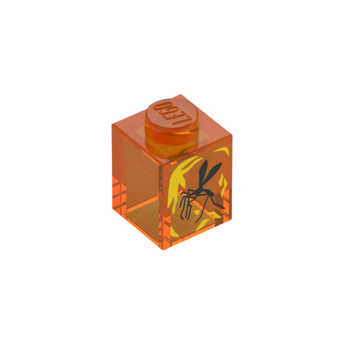 LEGO Brick 1 x 1 with Mosquito in Amber Decoration (3005 / 68818 ...