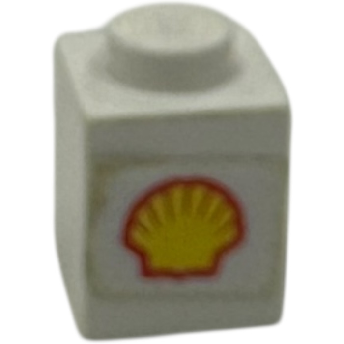 LEGO Brick 1 x 1 with 'SHELL' logo on both side Sticker (3005) | Brick ...