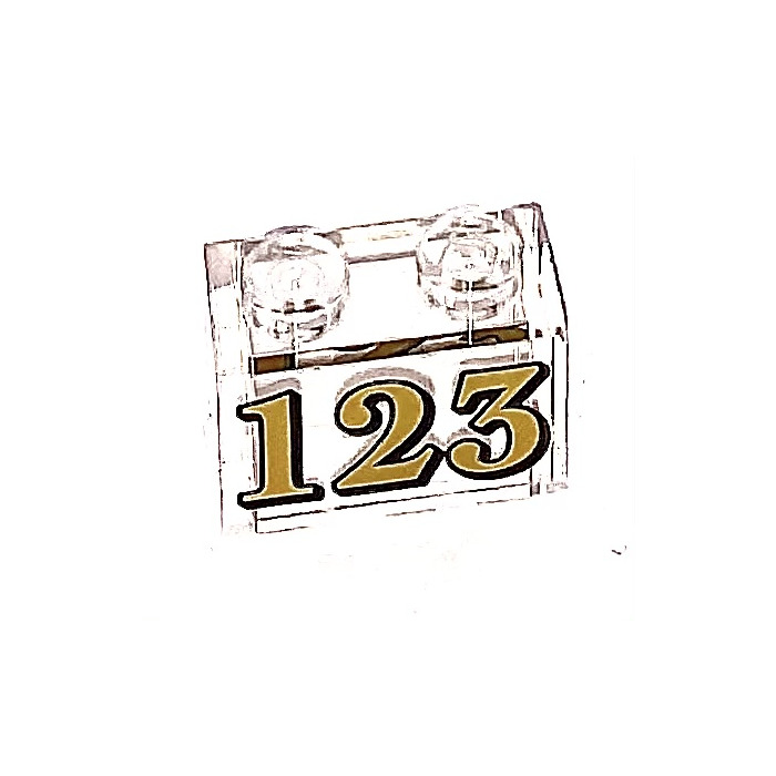 LEGO Brick 1 x 2 with '123' without Bottom Tube (3065 / 72218) | Brick Owl