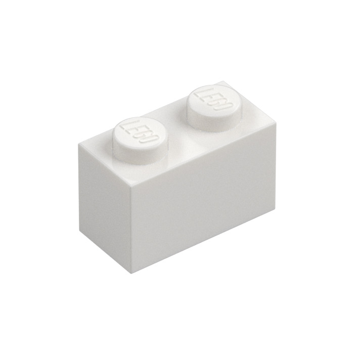 LEGO Brick 1 x 2 with Castle Window with Bottom Tube (3004 / 113284 ...