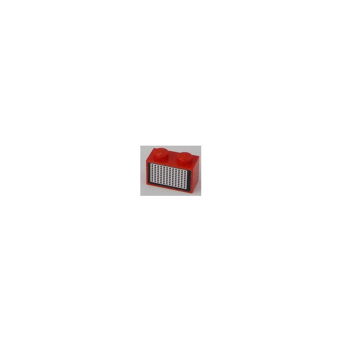 LEGO Brick 1 x 2 with Grille Sticker with Bottom Tube (3004) | Brick ...
