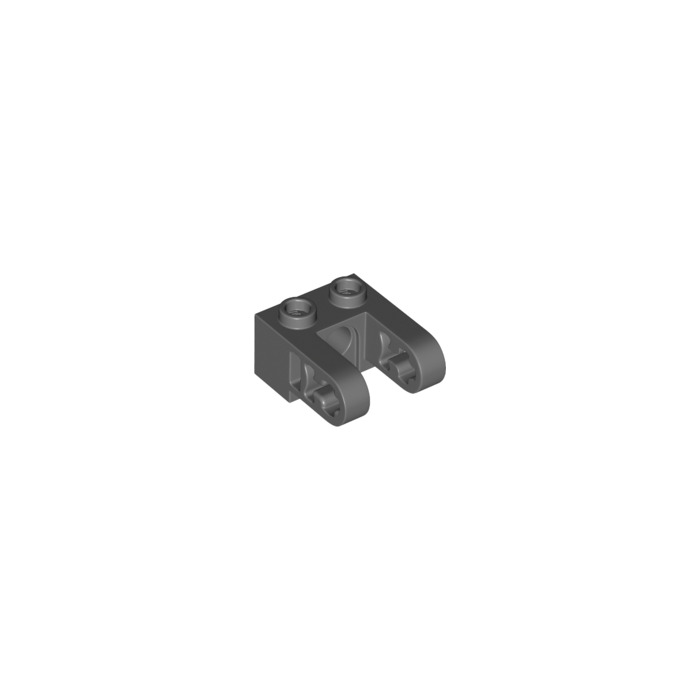 LEGO Brick 1 x 2 with Pin Hole and 2 Half Beam Side Extensions with ...