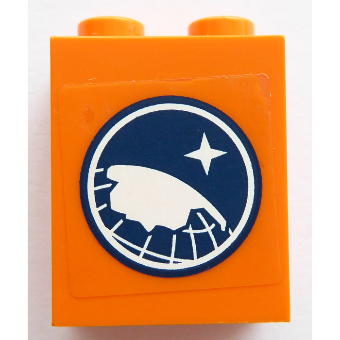 LEGO Brick 1 x 2 x 2 with Arctic Explorer Logo Sticker with Inside Stud ...