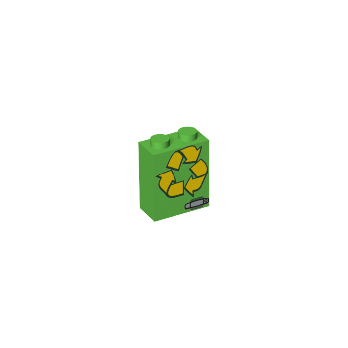 LEGO Brick 1 x 2 x 2 with Recycling Logo with Inside Stud Holder (3245 / 20245) | Brick Owl ...