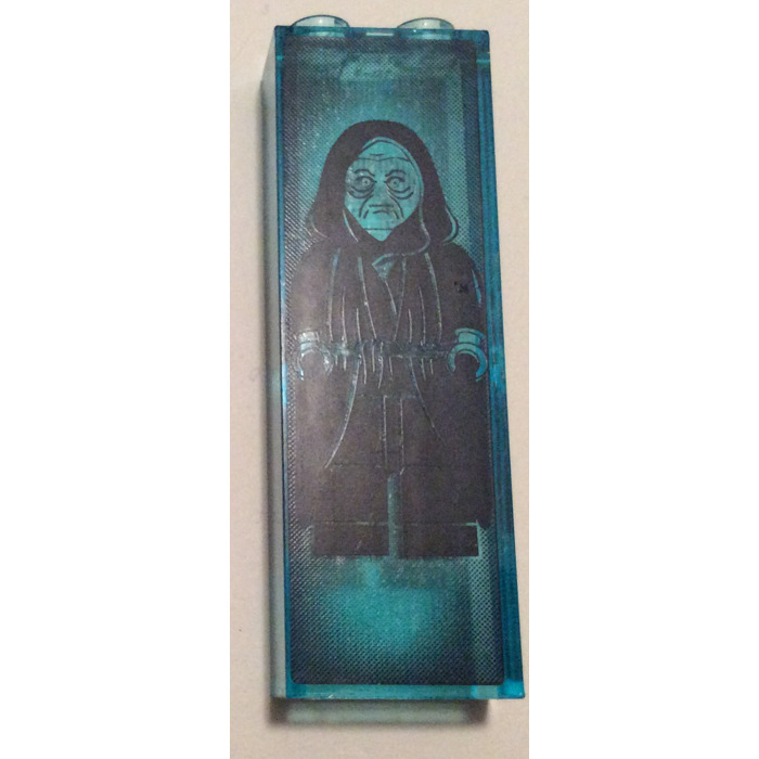 LEGO Brick 1 x 2 x 5 with Emperor Palpatine Sticker without Stud Holder ...