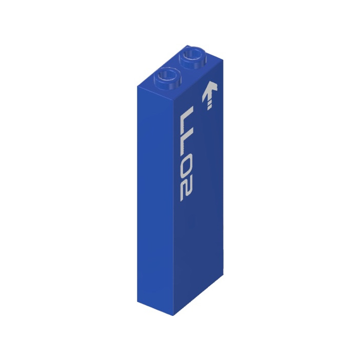 LEGO Brick 1 x 2 x 5 with ‘LL02’ and Arrow Sticker (2454) | Brick Owl ...