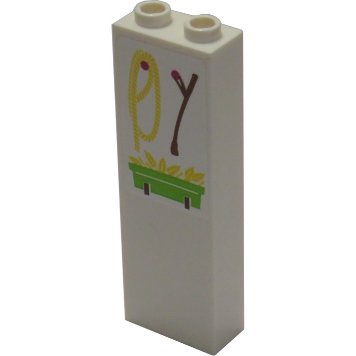 LEGO Brick 1 x 2 x 5 with rope, horse whip and container with oat ...