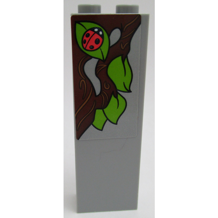 LEGO Brick 1 x 2 x 5 with Tree Roots and Ladybug Sticker with Stud ...