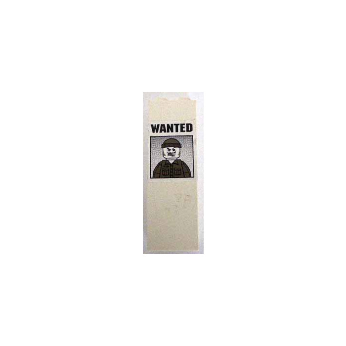 LEGO Brick 1 x 2 x 5 with Wanted Poster Sticker with Stud Holder (2454 ...