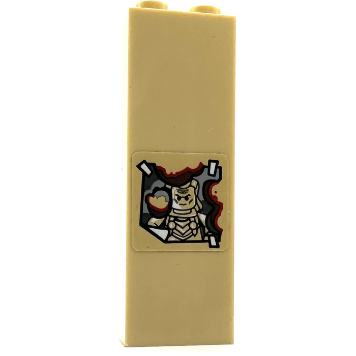 LEGO Brick 1 x 2 x 5 with Worn Ghostbusters Minifigure Picture (Pattern ...