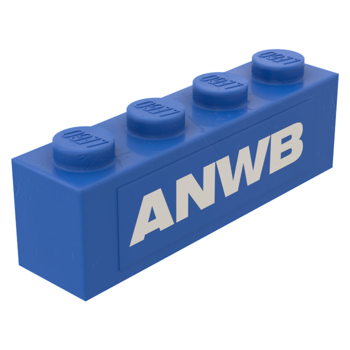 LEGO Brick 1 x 4 with 'ANWB' Sticker (3010) | Brick Owl - LEGO Marketplace