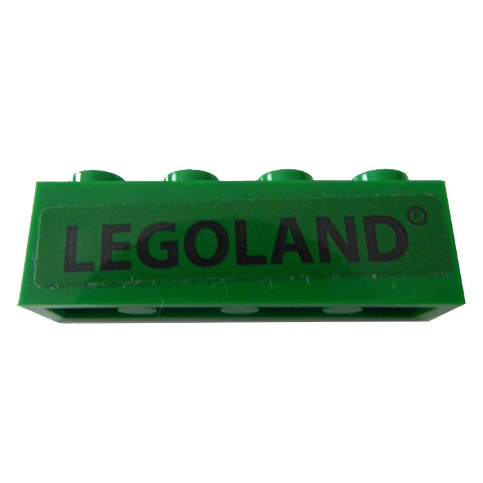 LEGO Brick 1 x 4 with Black 'LEGOLAND' Sticker (3010) | Brick Owl ...