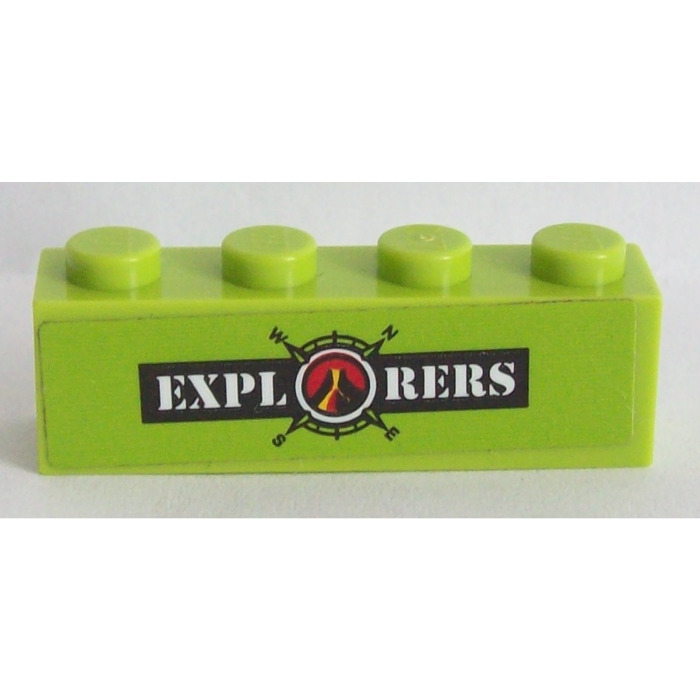 LEGO Brick 1 x 4 with Explorers Sticker (3010) | Brick Owl - LEGO ...