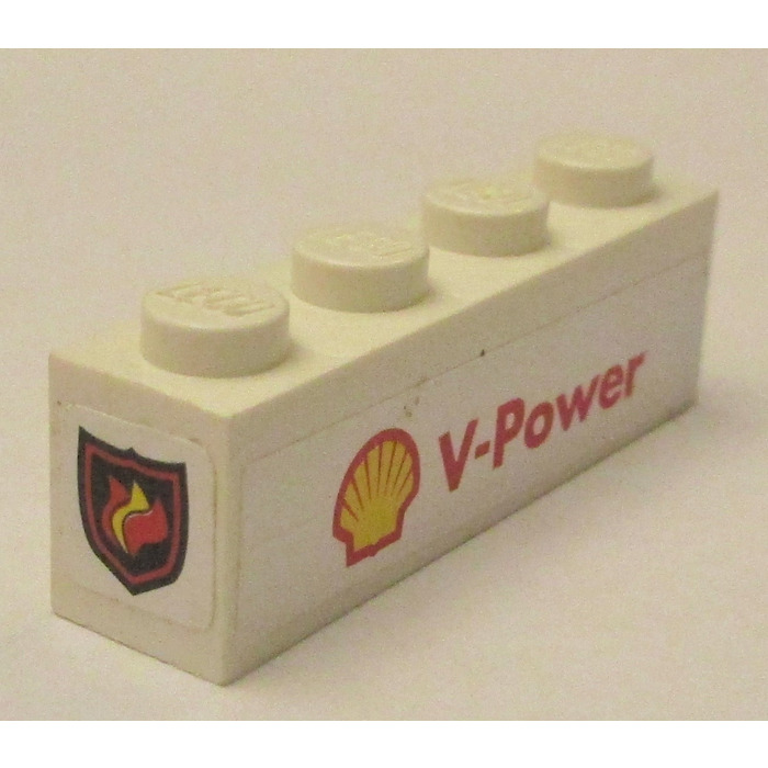 LEGO Brick 1 x 4 with Fire Logo and 'V-Power' Sticker (3010) | Brick ...