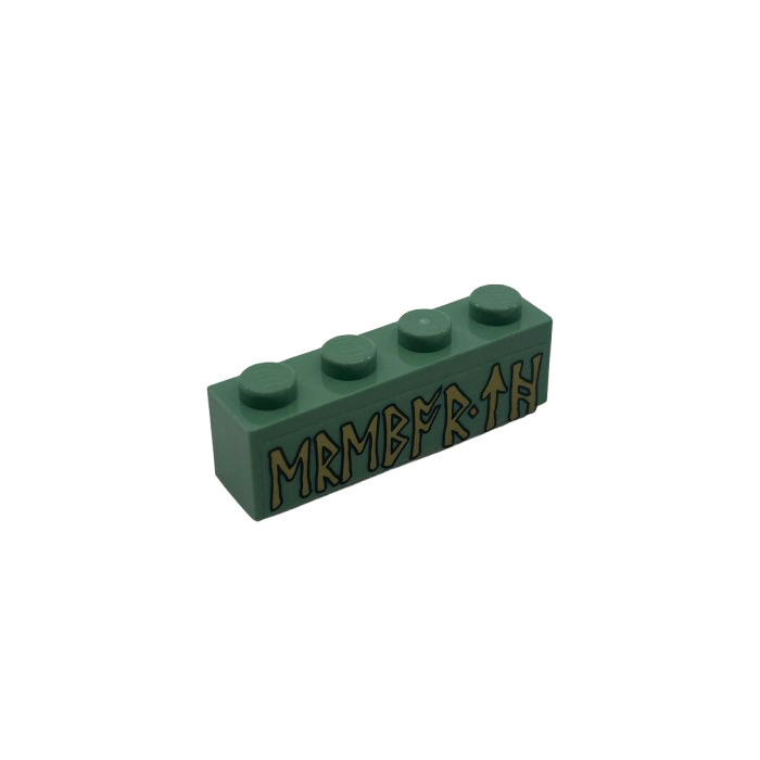 LEGO Brick 1 x 4 with Gold Runes Sticker (3010) | Brick Owl - LEGO ...