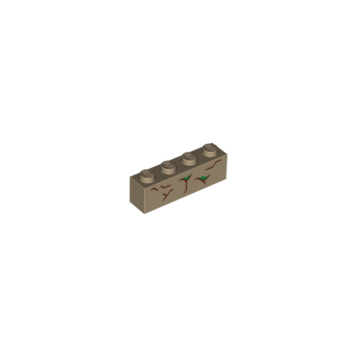 LEGO Brick 1 x 4 with Green and brown Lines (3010 / 42661) | Brick Owl ...