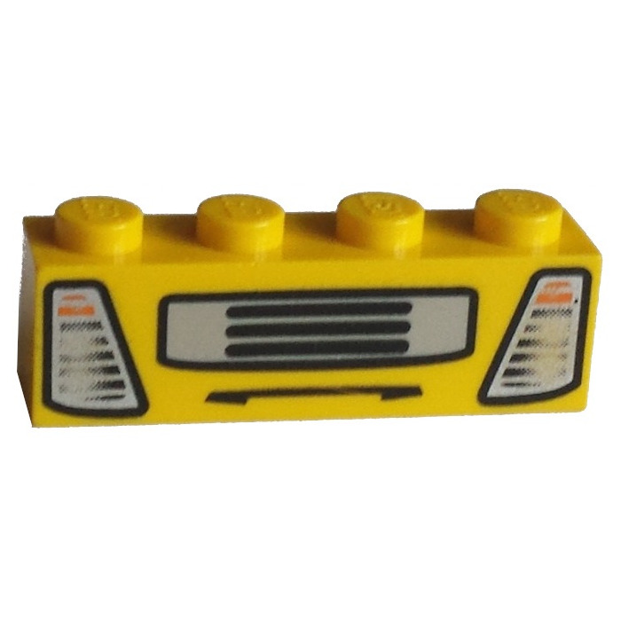LEGO Brick 1 x 4 with Headlights and Grille (3010 / 48132) | Brick Owl ...