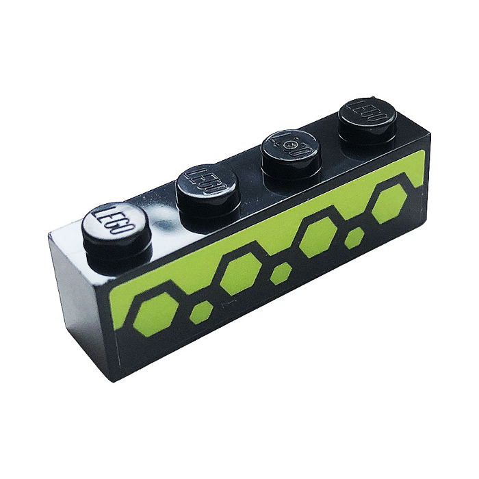 LEGO Brick 1 x 4 with Hexagons Sticker (3010) | Brick Owl - LEGO ...