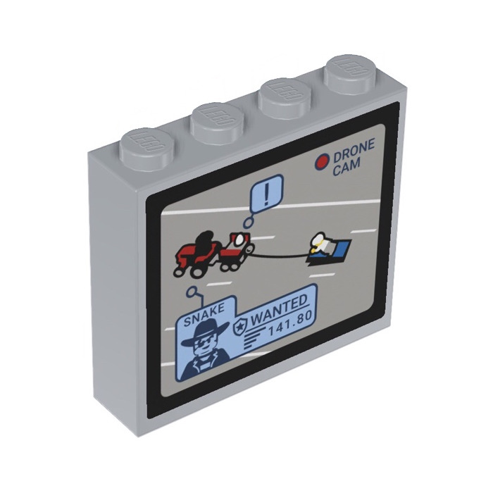 LEGO Brick 1 x 4 x 3 with ‘DRONE CAM’ Video Screen Sticker (49311 ...