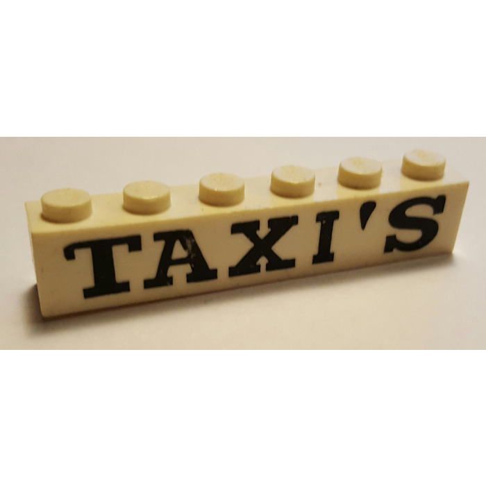 LEGO Brick 1 x 6 with Bold TAXI'S (3009) | Brick Owl - LEGO Marketplace