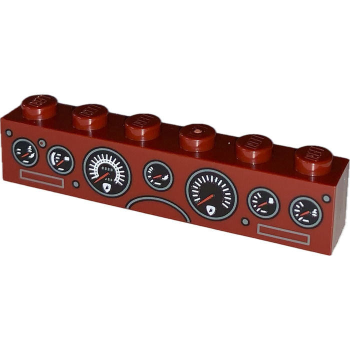 LEGO Brick 1 x 6 with Diashboard Dials (3009 / 109205) | Brick Owl ...