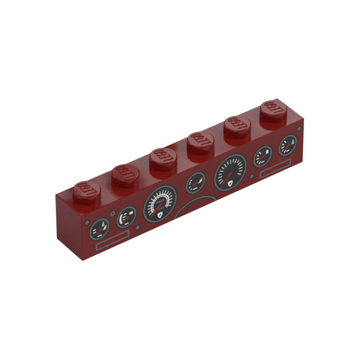 LEGO Brick 1 x 6 with Diashboard Dials (3009 / 109205) | Brick Owl ...