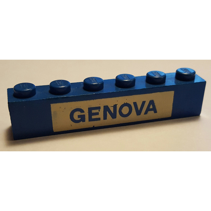 LEGO Brick 1 x 6 with GENOVA (3009) | Brick Owl - LEGO Marketplace