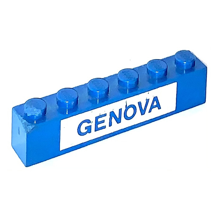 LEGO Brick 1 x 6 with GENOVA (3009) | Brick Owl - LEGO Marketplace